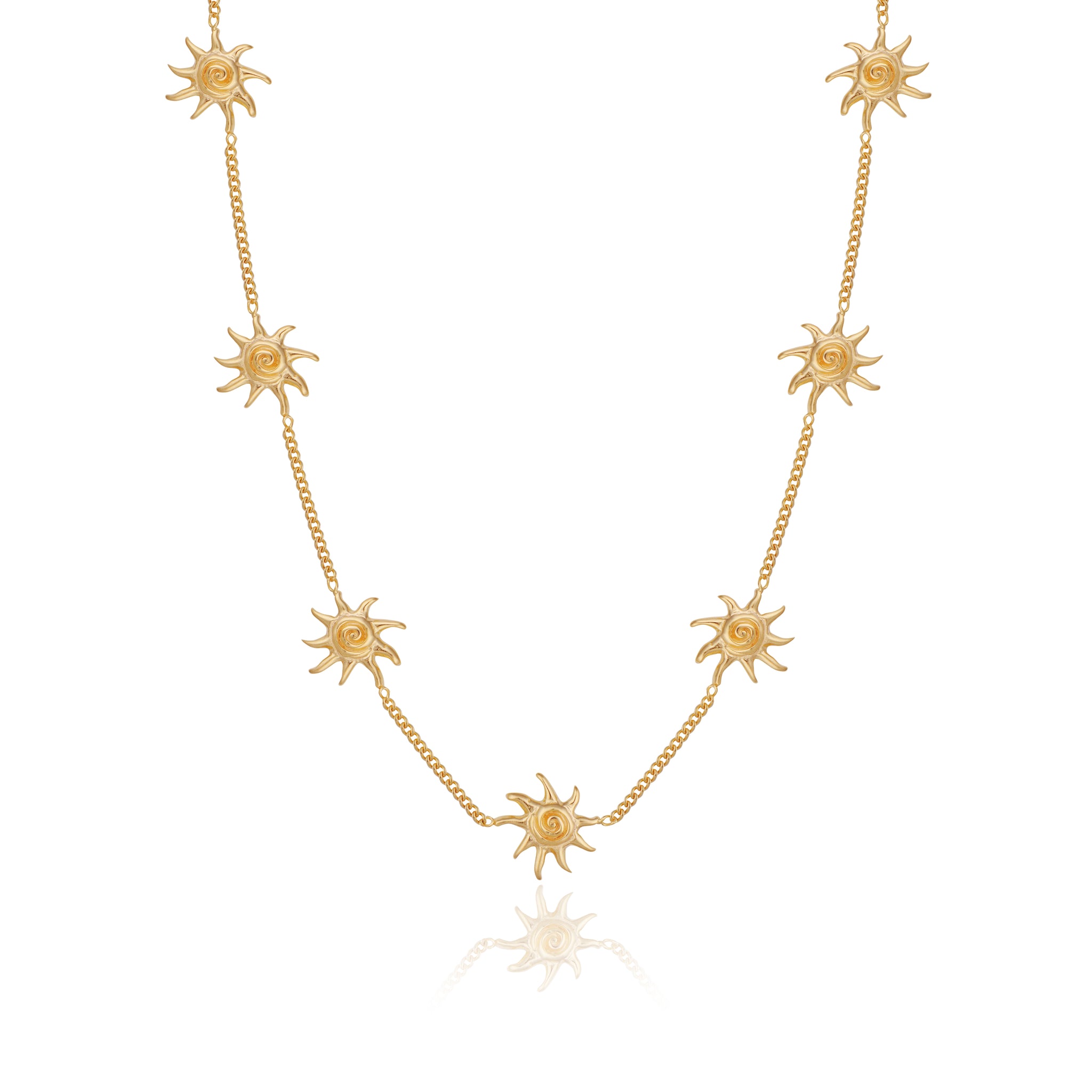 Neri x Luna & Rose - Celestial Sun Necklace - Gold - PRE ORDER