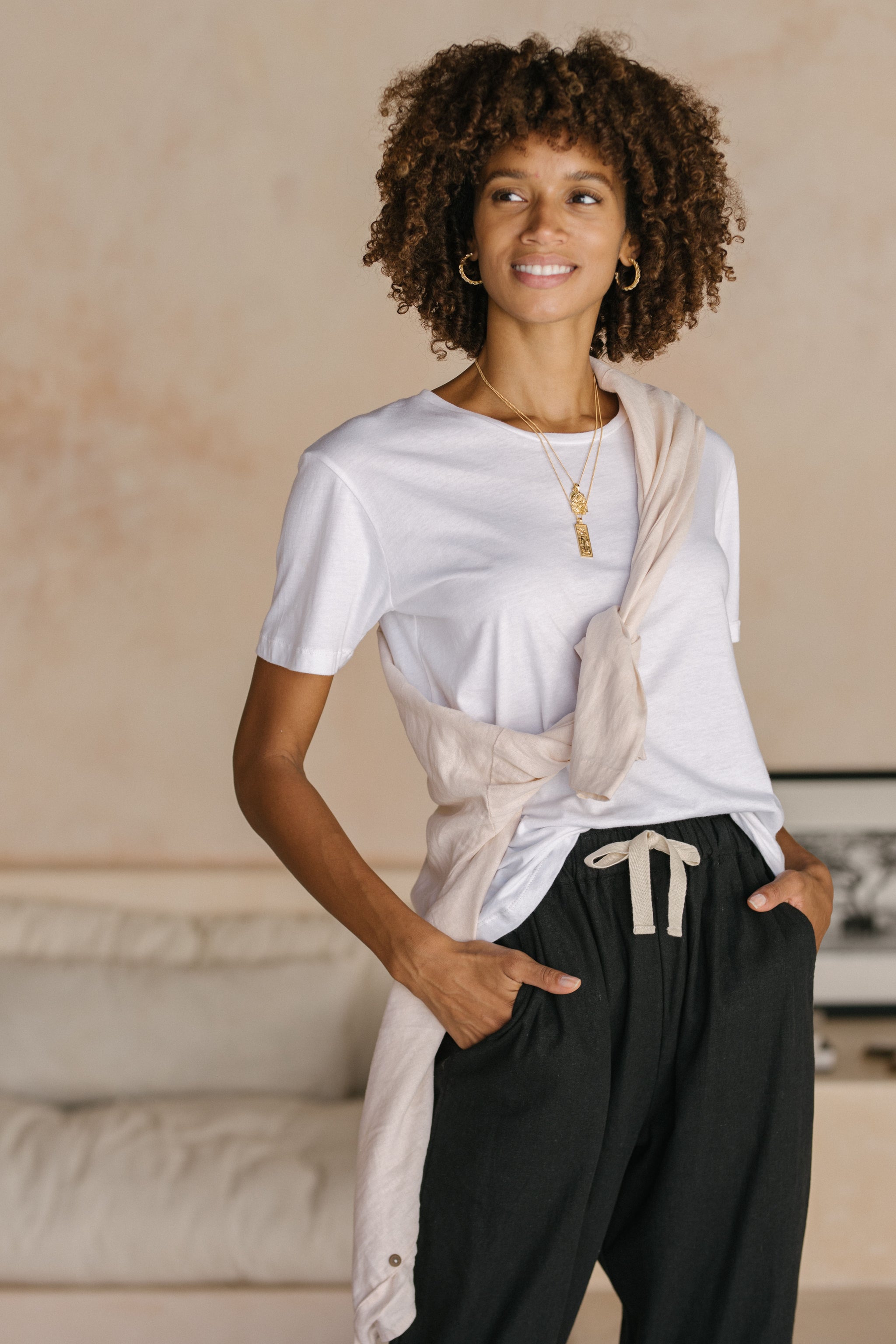 ORGANIC COTTON CLASSIC TEE - Coconut White